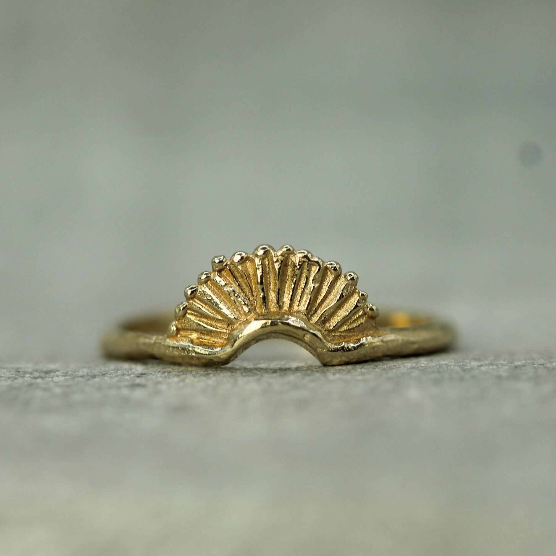 Little Sunrise Ring | Gold Sunrise Ring | Gold Stacking Ring – Emma ...