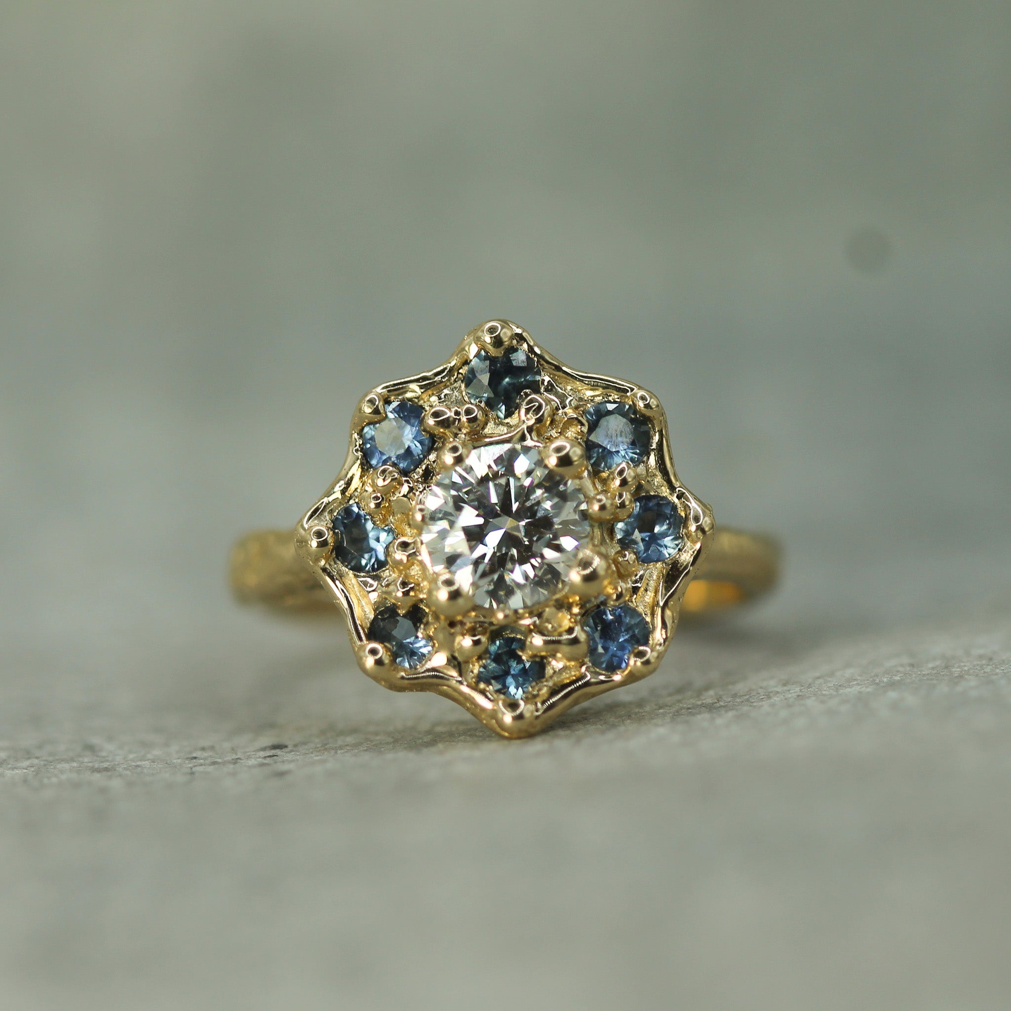 Diamond & Sapphire Ring – Emma Glover Designs
