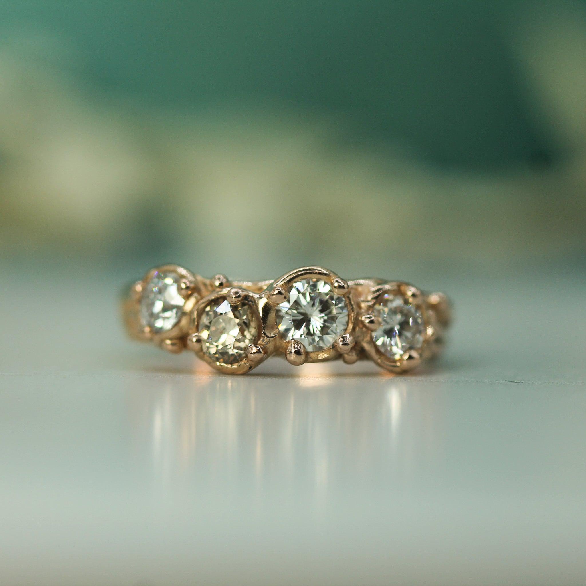 14k Rose Gold & Heirloom Diamonds – Emma Glover Designs