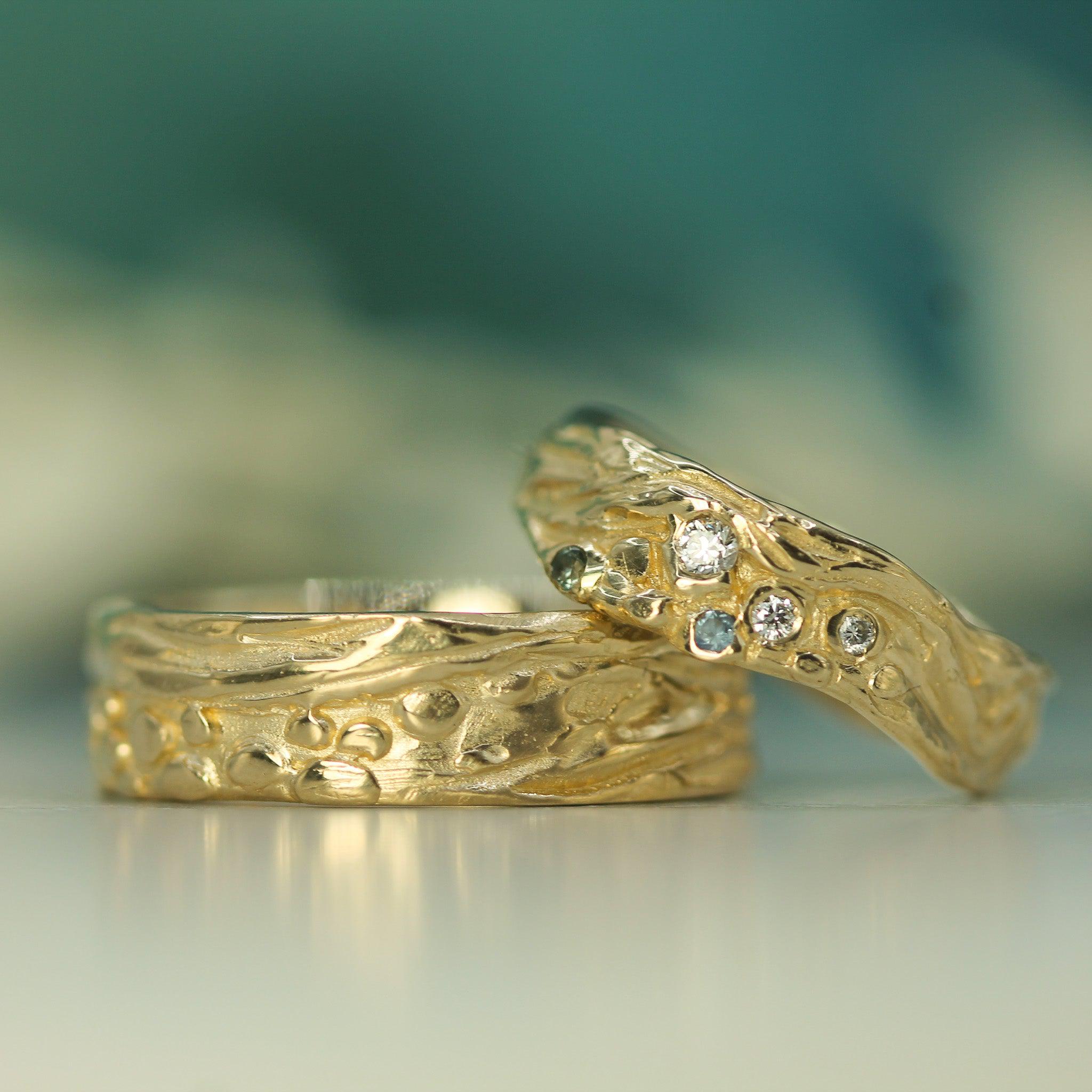 14k Yellow Gold with Sapphires & Diamonds – Emma Glover Designs