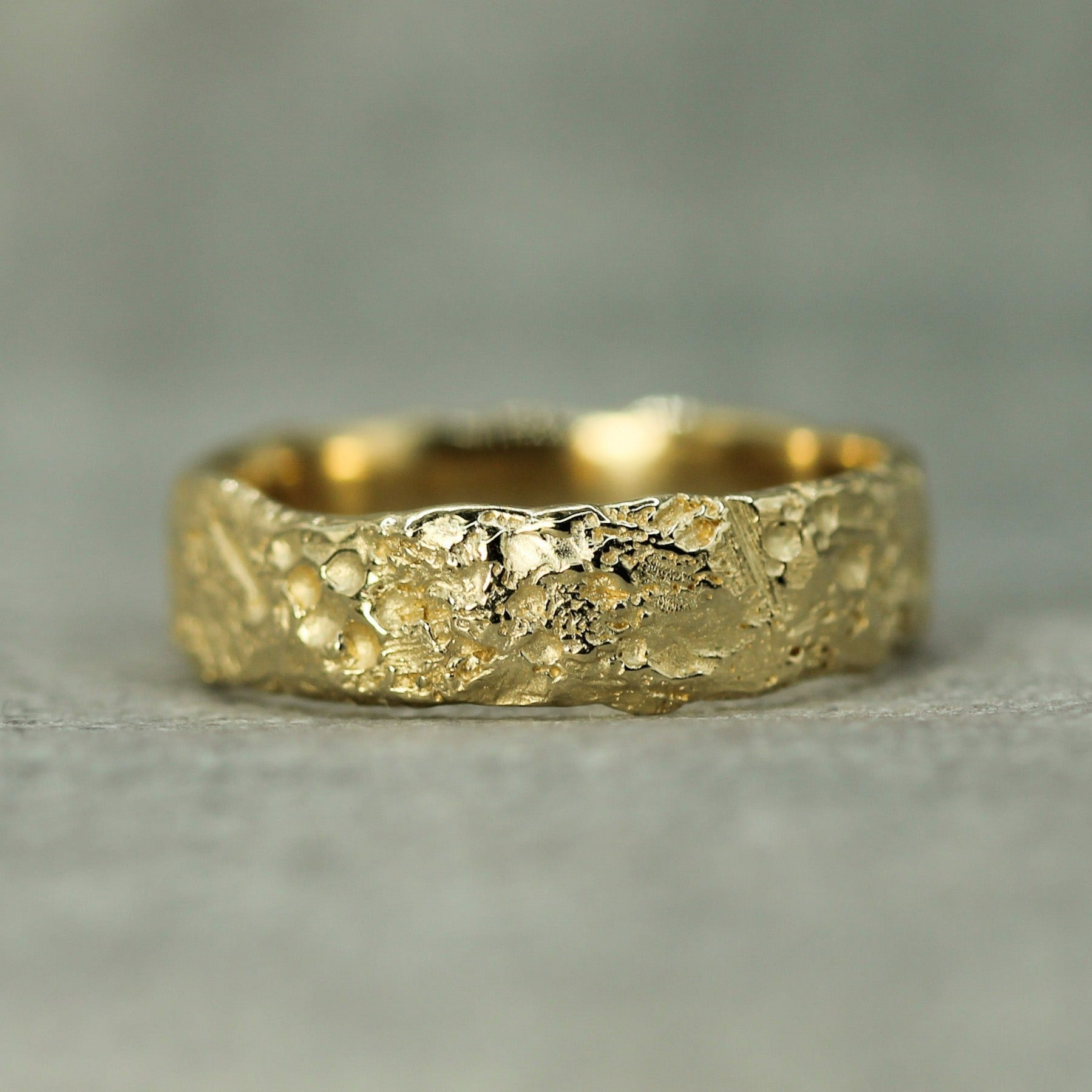 Unearthed (flat band) | Men's Wedding Band – Emma Glover Designs