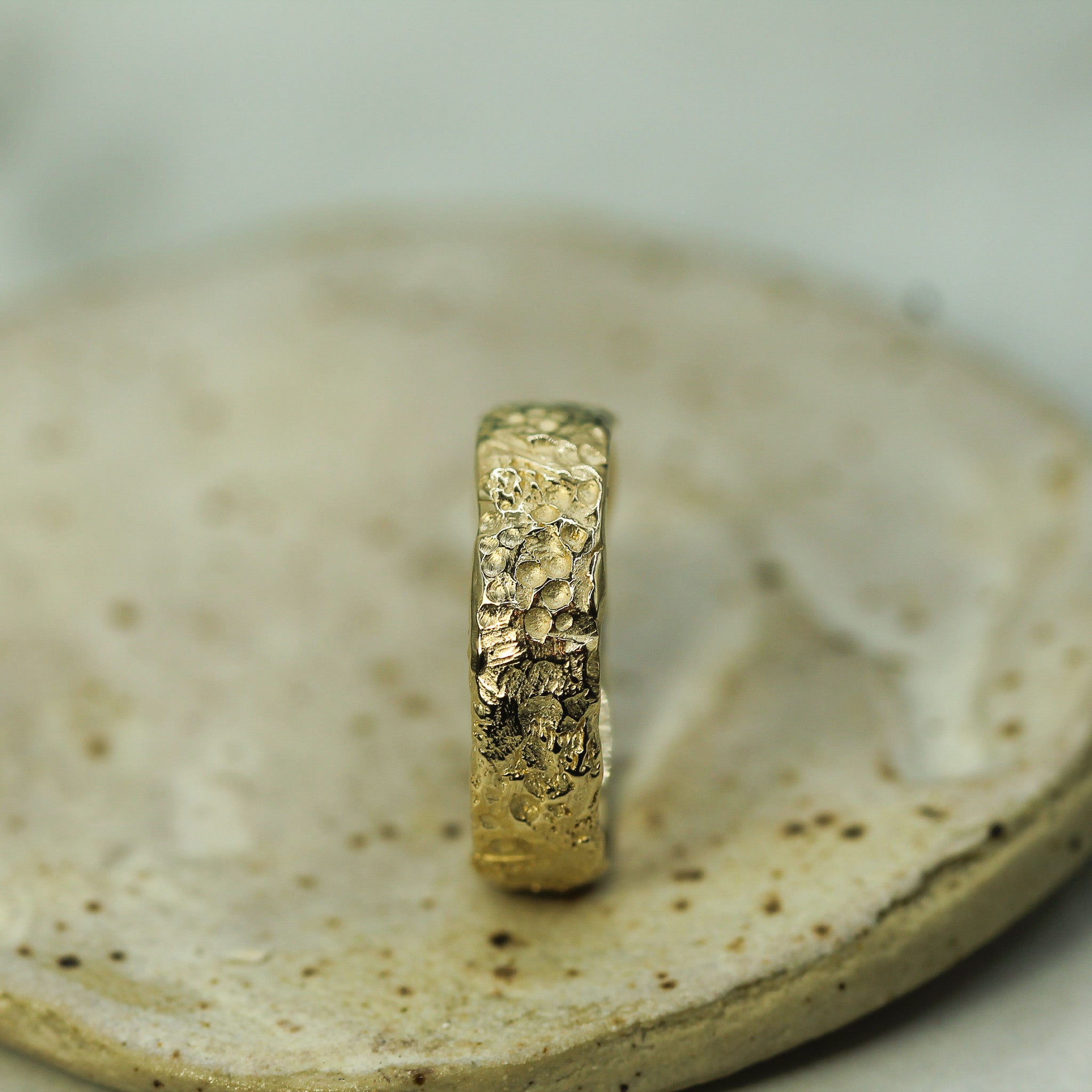 Unearthed (flat band) | Men's Wedding Band – Emma Glover Designs