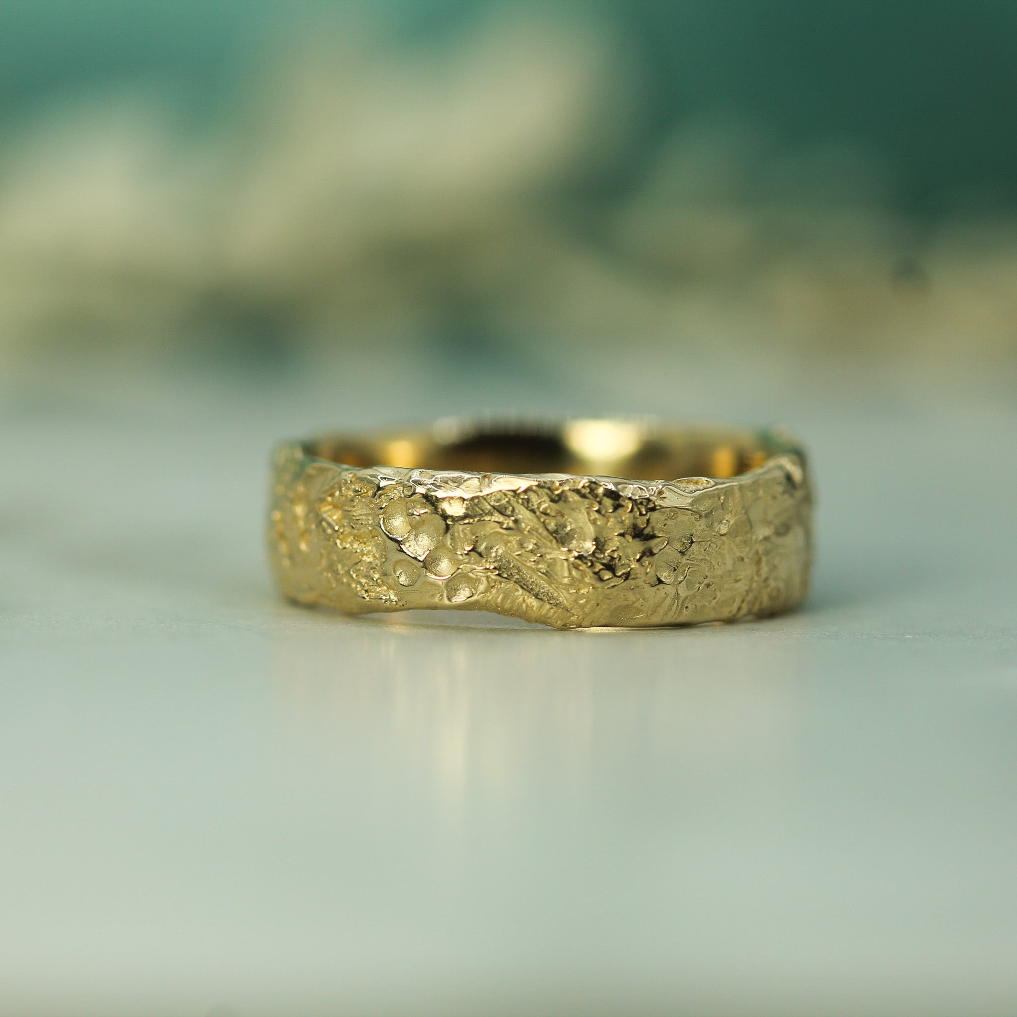Unearthed (flat band) | Men's Wedding Band – Emma Glover Designs