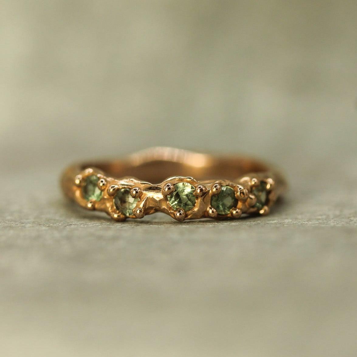 Mermaid Treasure Green Sapphire Band – Emma Glover Designs