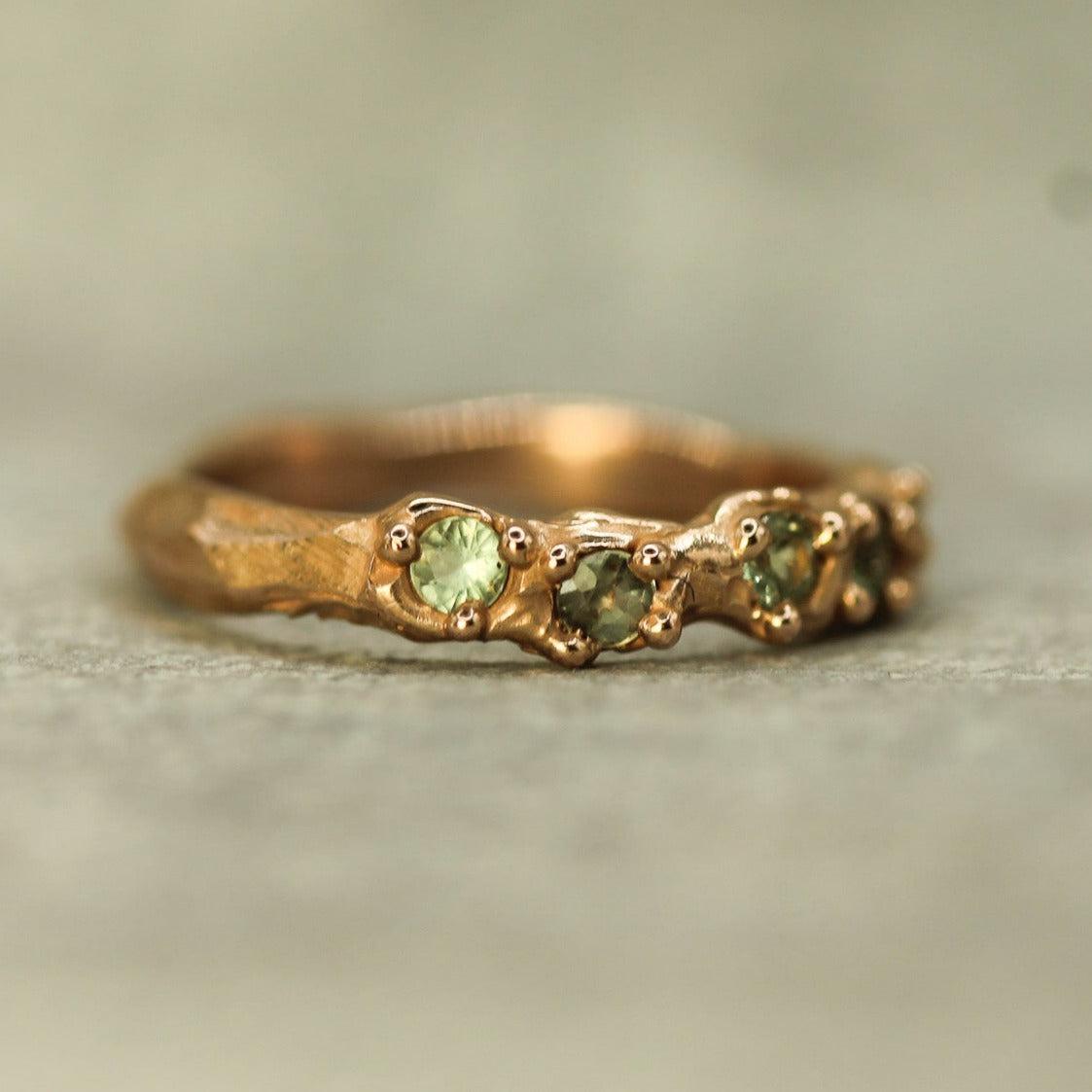 Mermaid Treasure Green Sapphire Band – Emma Glover Designs