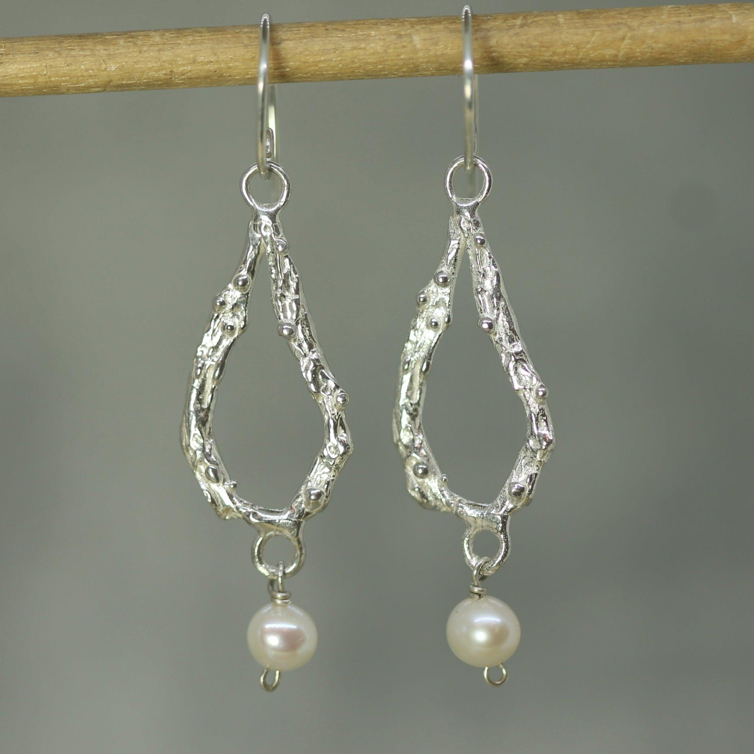 Ashera Pearl Earrings | Silver Earrings – Emma Glover Designs